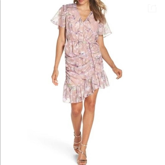 foxiedox | Dresses | Foxidox Lilac Ruched Dress In Lilac Size 8 | Poshmark